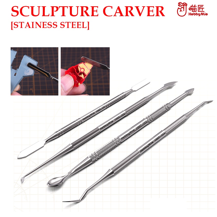 [HOBBY MIO] SCULPTURE CARVER STAINLESS STEEL SCULPTING MODEL KIT TOOL ...