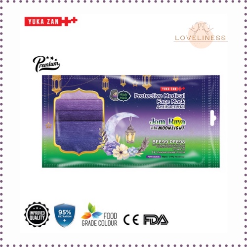 Yuka Zan Disposable Protective Jom Raya Face Mask Antibacterial For ...