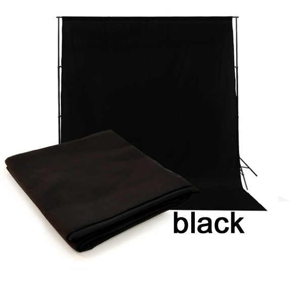 Studio Muslin Cotton Fabric Black Color Background Backdrop for ...