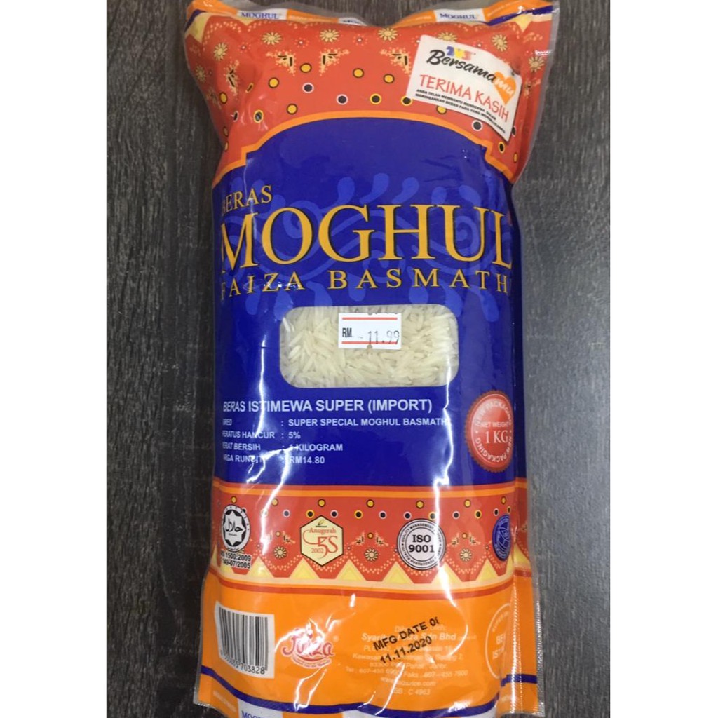 Faiza Beras Moghul Basmathi 1kg | Shopee Malaysia