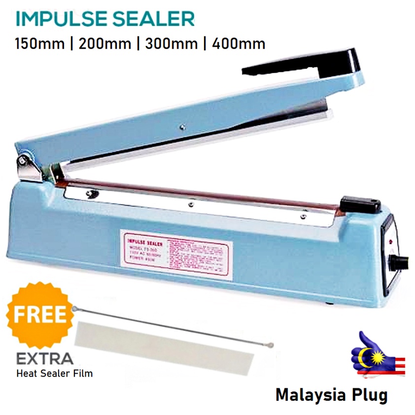 Impulse Sealer 150mm 200mm 300mm 400mm Heating Seal Film Poly Plastic ...