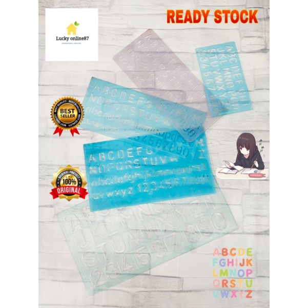 ABC Ruler (STENCIL ALPHABET) / Pembaris Abc (1 pcs) | Shopee Malaysia