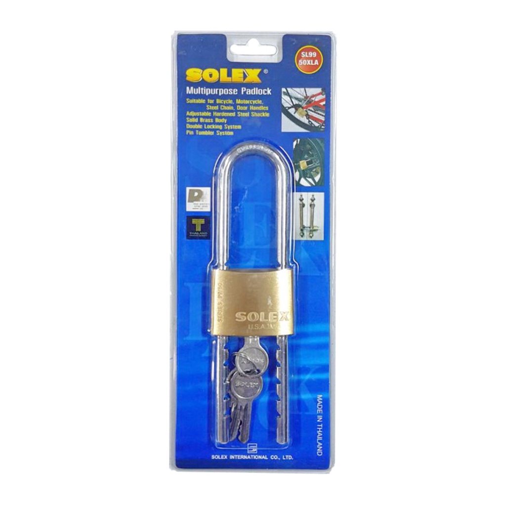 Chaixing Home Lock Padlock Long Neck Spring Detachable Loop SOLEX ...