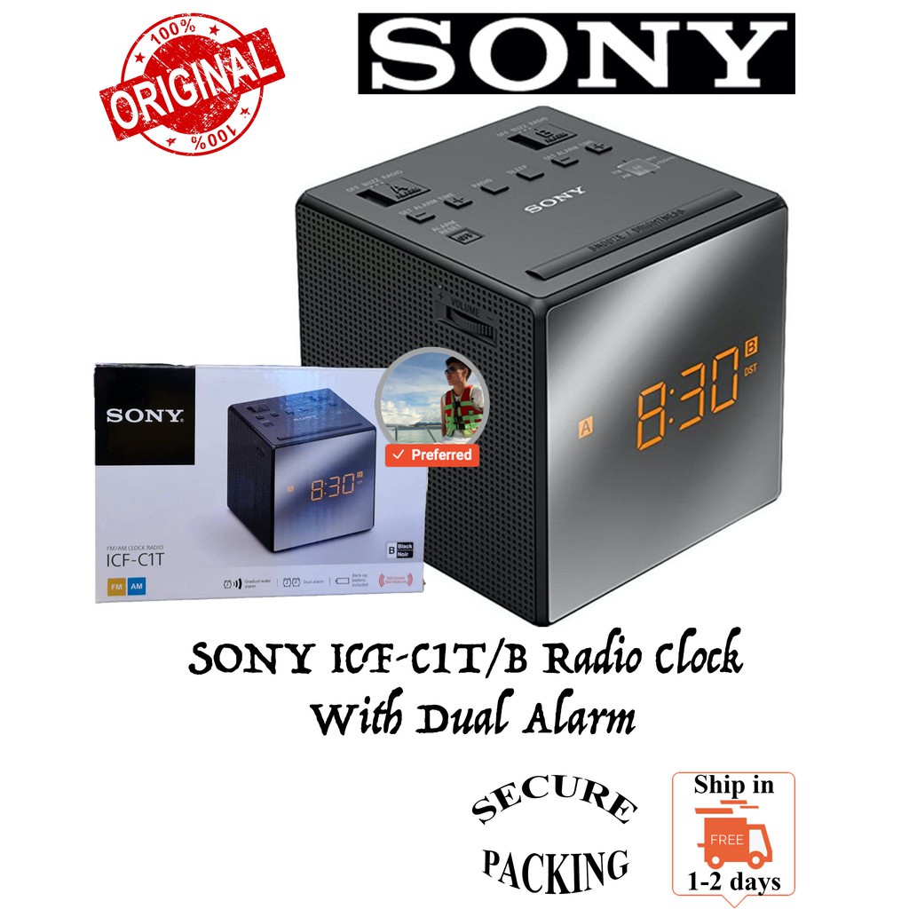 Sony ICF-C1T/B Radio Clock With Dual Alarm | Shopee Malaysia