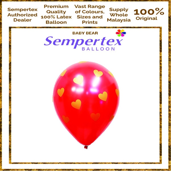 [READY STOCK] 50pcs 12" Sempertex Latex Balloon - Metallic Red Classic ...