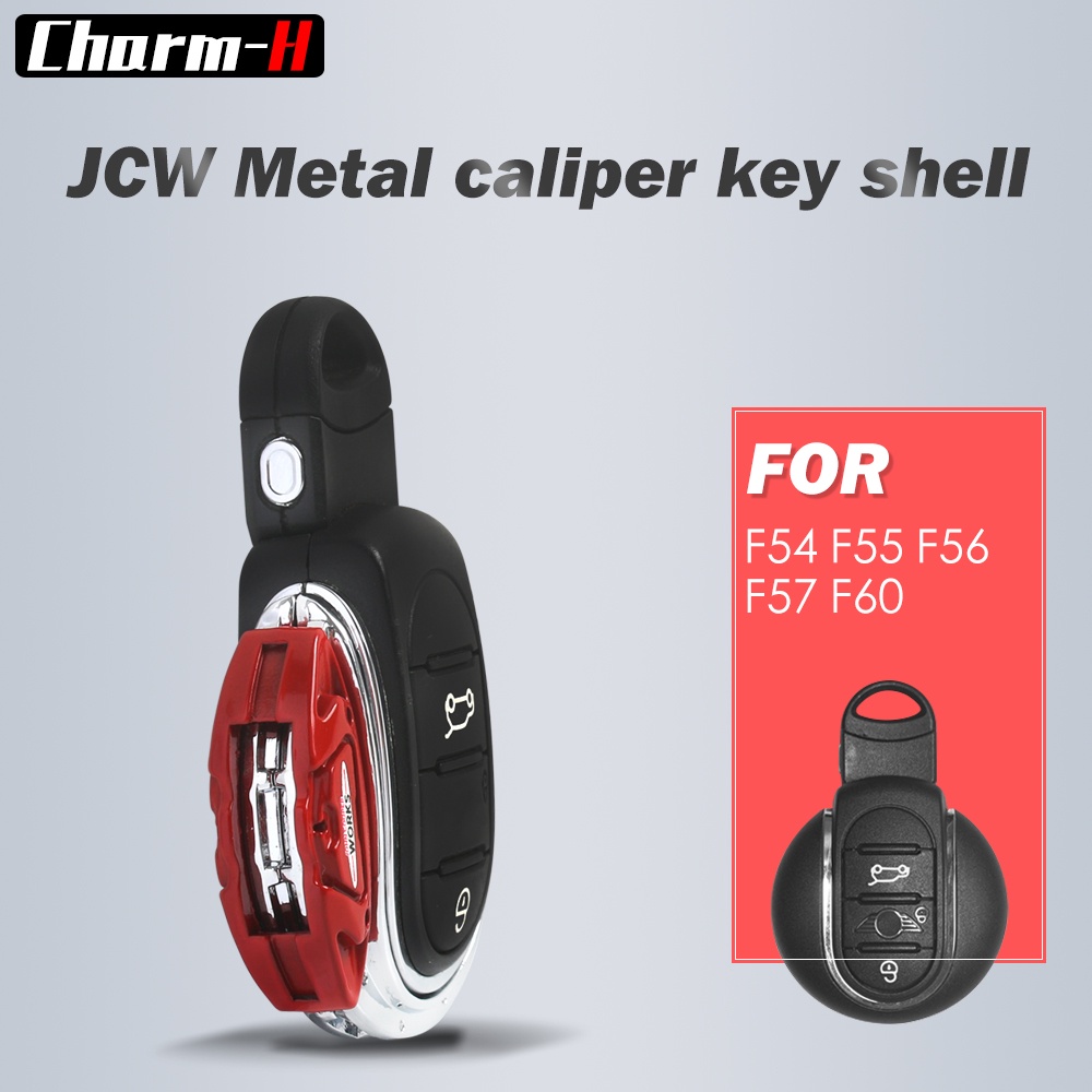 Red GP JCW Metal Brake Disk Shape Key Fob Shell Cover For MINI Cooper ...