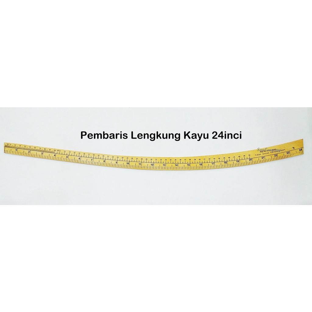 Gred A 24" Pembaris Lengkung Kayu / Wooden Made Curved Ruler | Shopee ...
