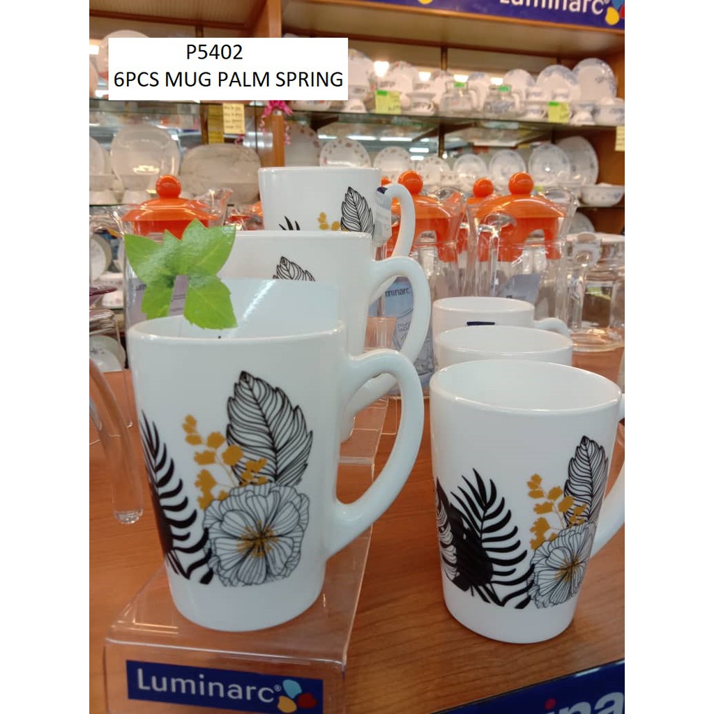 LUMINARC MUG 6 PCS PALM SPRING (P5402) | Shopee Malaysia