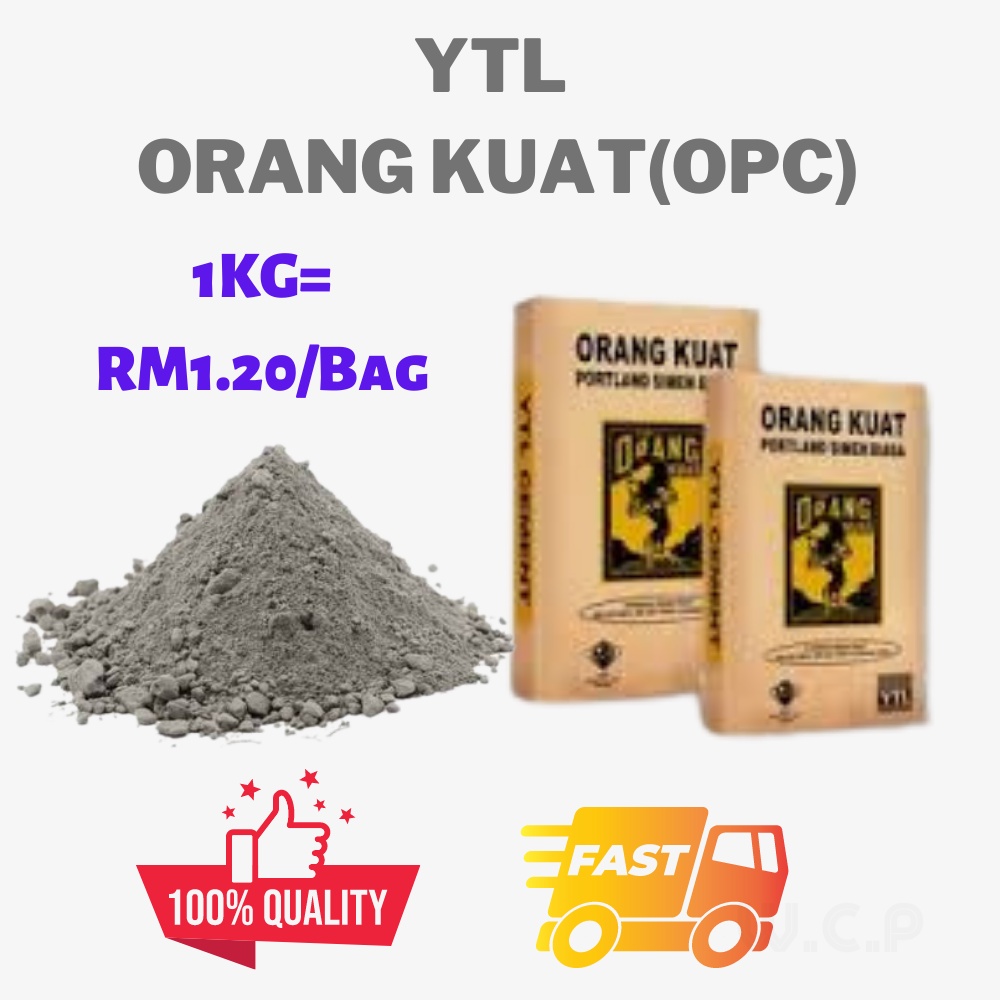 YTL ORANG KUAT CEMENT(OPC) /1KG PER PACK | Shopee Malaysia