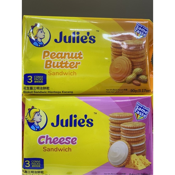 Julie Biscuit Peanut Butter/Cheese Sandwich [90g/84g] | Shopee Malaysia