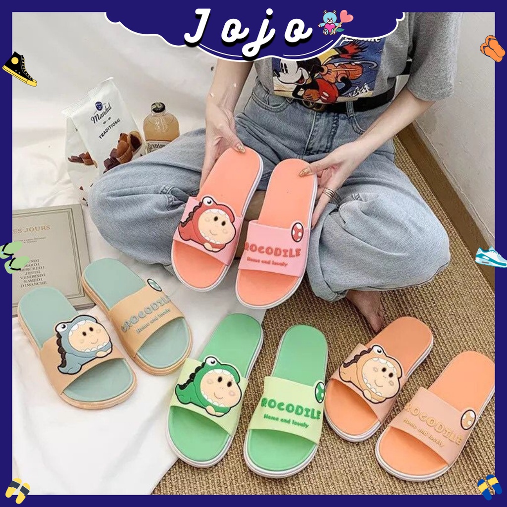 JOJO Cute Crocodile Women Sandal Kasut perempuan selipar wanita selipar ...