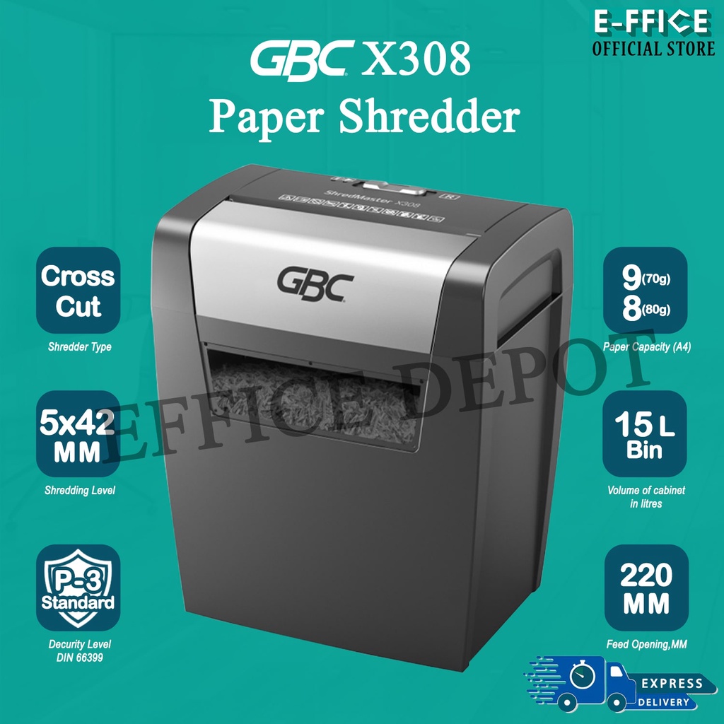 GBC X308 Paper Shredder / Sheet Shredding Machine | Shopee Malaysia