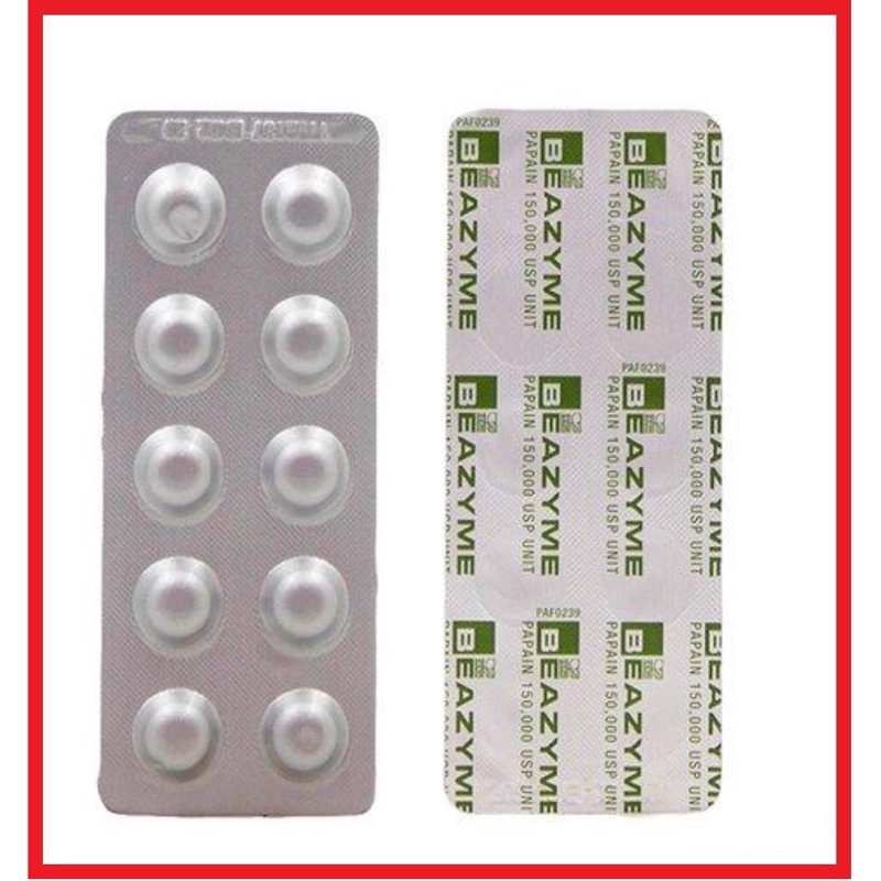 Beazyme (Papain) 150,000 Units Tabs to Reduce Swelling, Inflammation ...