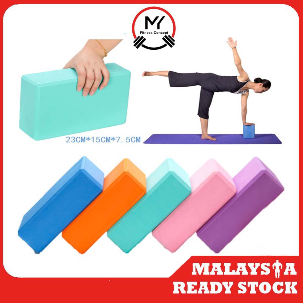 MY Fitness Blok Bata Yoga Brick Block EVA Foam Home Exercise Pilates ...