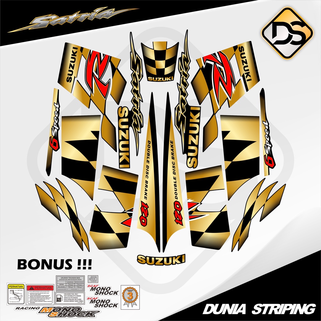 Striping STOCK DECAL STICKER STICKER Variation SUZUKI SATRIA R Box/R ...