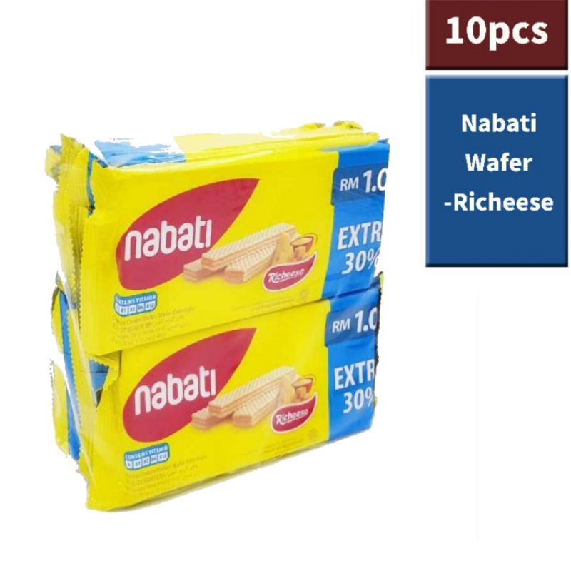 Nabati Wafer 10 Pcs x 45g / Nabati Richeese / Nabati Richoco (13.5g ...