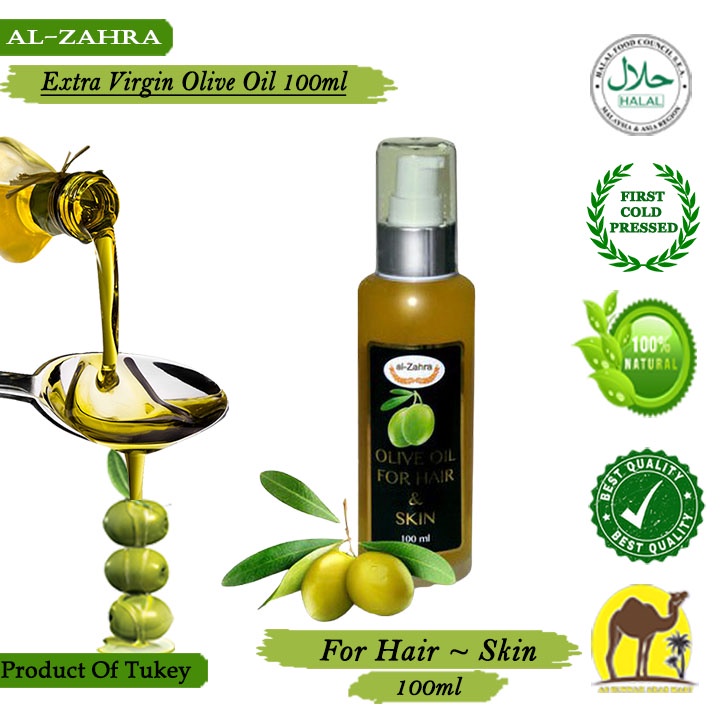 Al-Zahra Olive Oil for Hair & Skin (100ml) | Shopee Malaysia