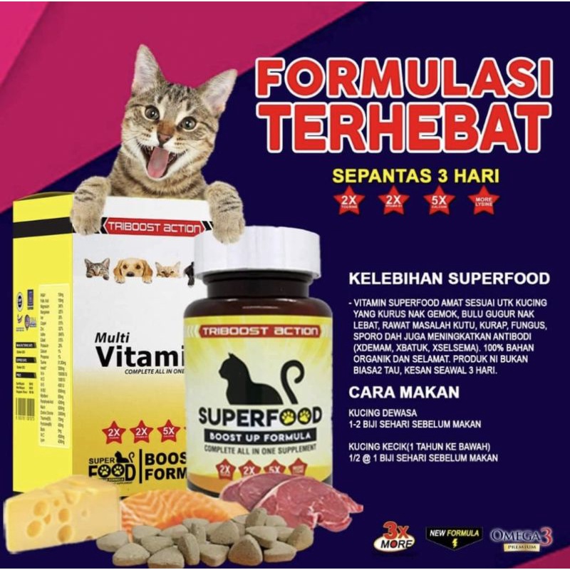 🔴MuRAhhh. SUPERFOOD BOOST UP FORMULA (CAT VITAMIN) | Shopee Malaysia