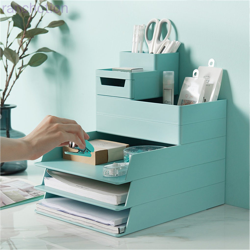 Office Desktop Organizer A4 Paper Drawer Storage Box Multi-functional ...