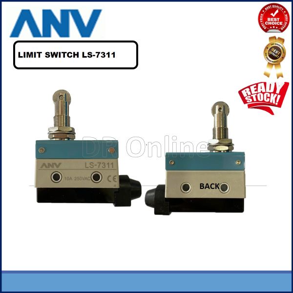 ANV LIMIT SWITCH LS-7311 PANEL MOUNT ROLLER PLUNGER LS-7 SERIES (ANV-LS ...