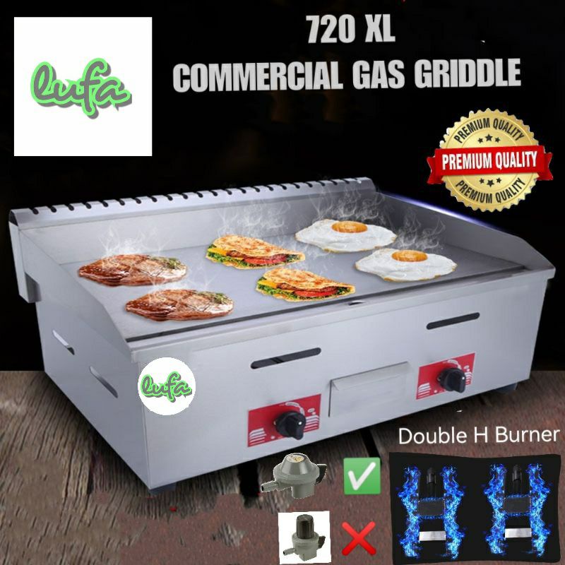 720 COMMERCIAL GAS GRIDDLE 720 dapur gas grill burger pan food truck ...