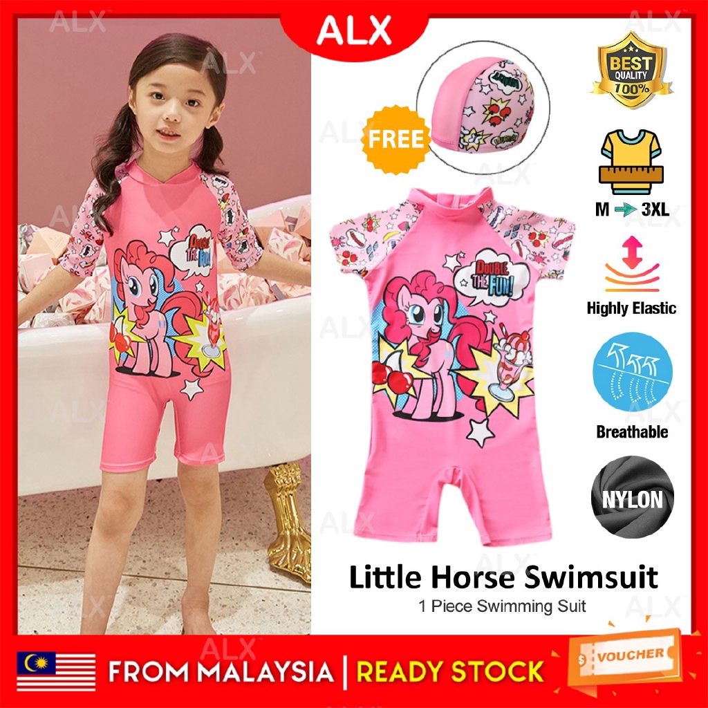 ALX Kid Nylon Quick Dry Little Horse Sunscreen Swimming Suit Swimwear ...