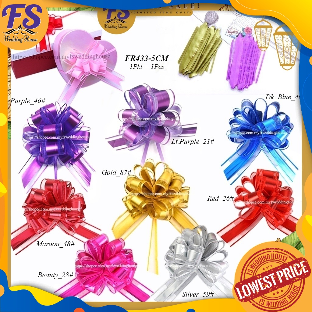 BUNGA RIBEN/RIBEN TARIK/BUNGA RIBEN HANTARAN/DIY ACCESSORIES/RIBBON ...