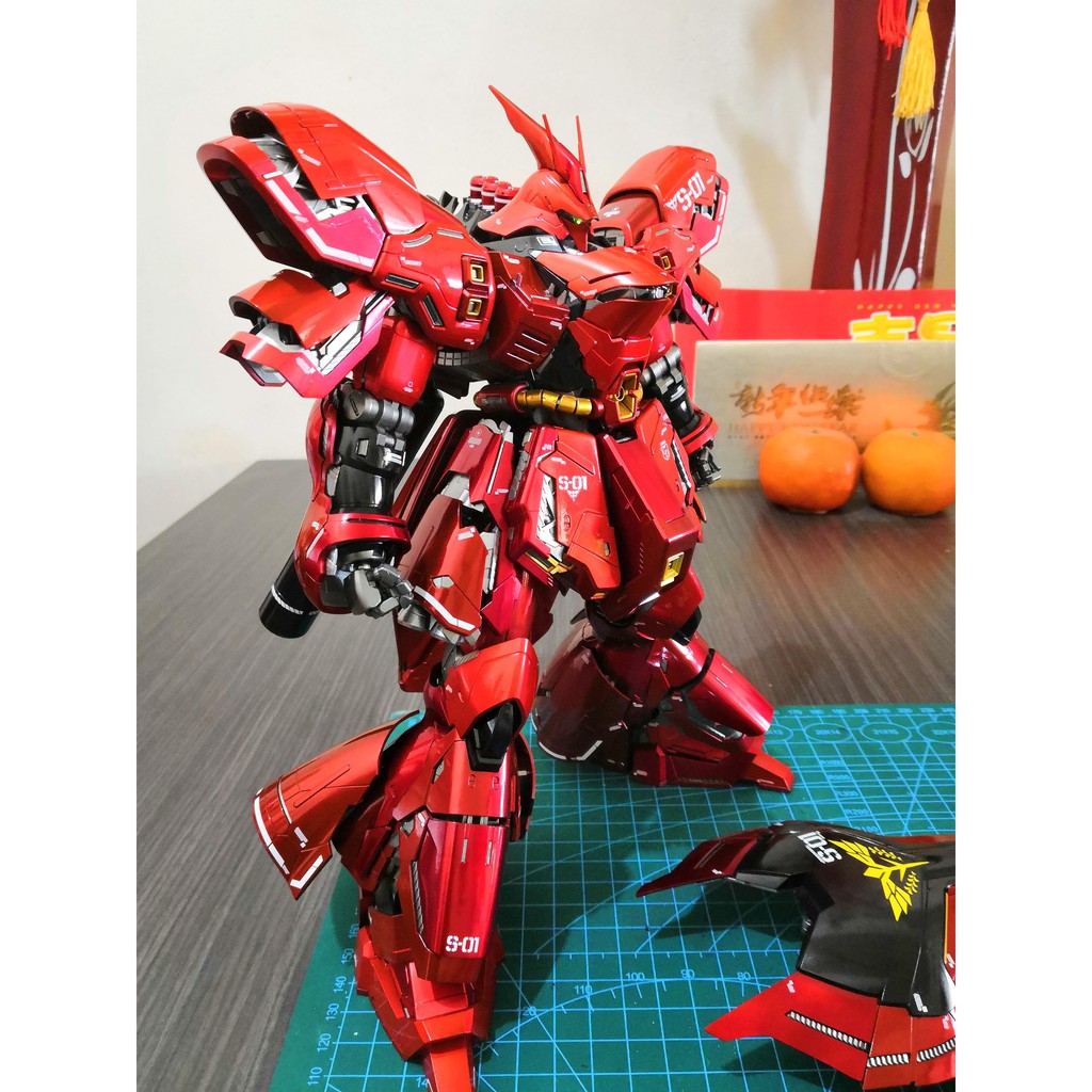 Commission Paint Build MG 1/100 Sazabi ver Ka Candy Red | Shopee Malaysia