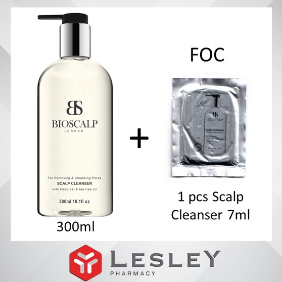Bioscalp Scalp Cleanser 300ml FOC 1 Pcs Scalp Cleanser 7ml | Shopee ...
