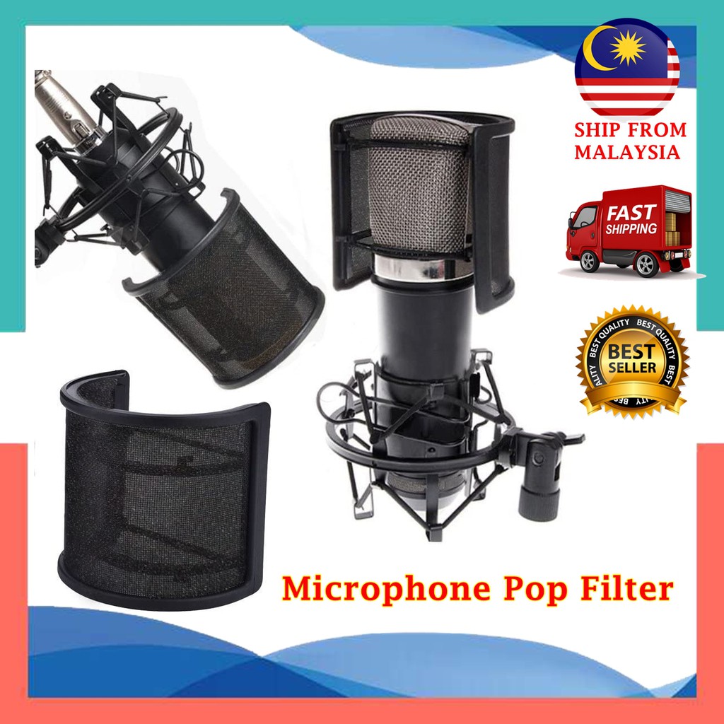 Microphone Pop Filter Multi-layer U-shaped Microphone Recording Studio ...