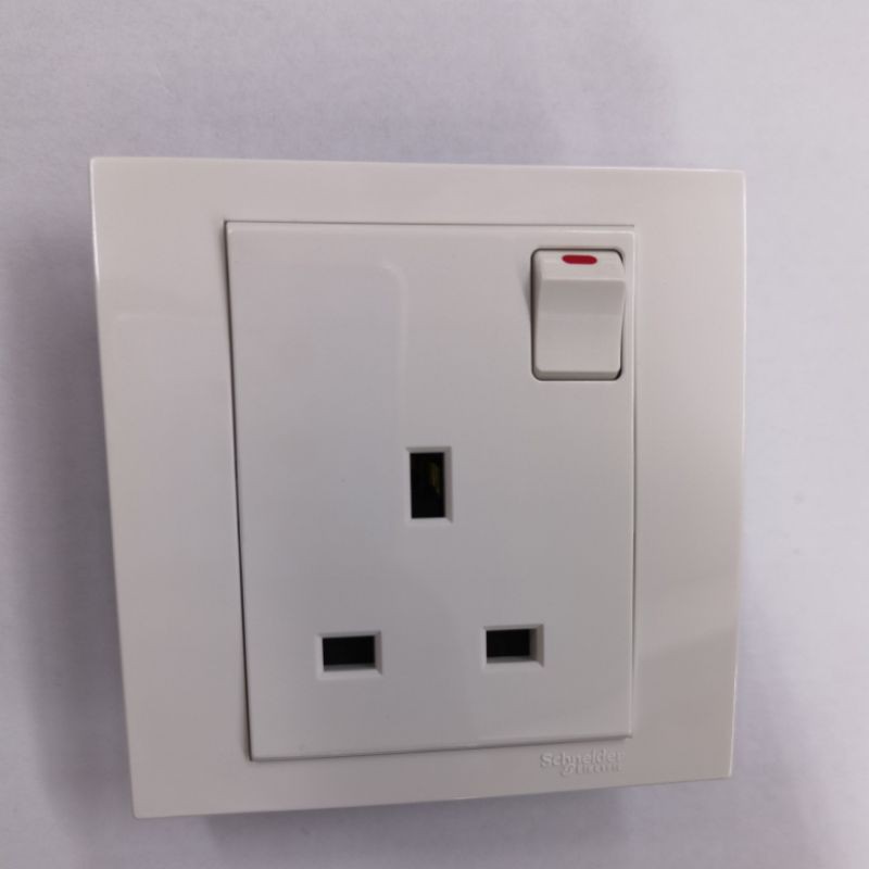 SCHNEIDER VIVACE WHITE 13A SWITCH SOCKET 3 pin kb15(vivace) | Shopee ...