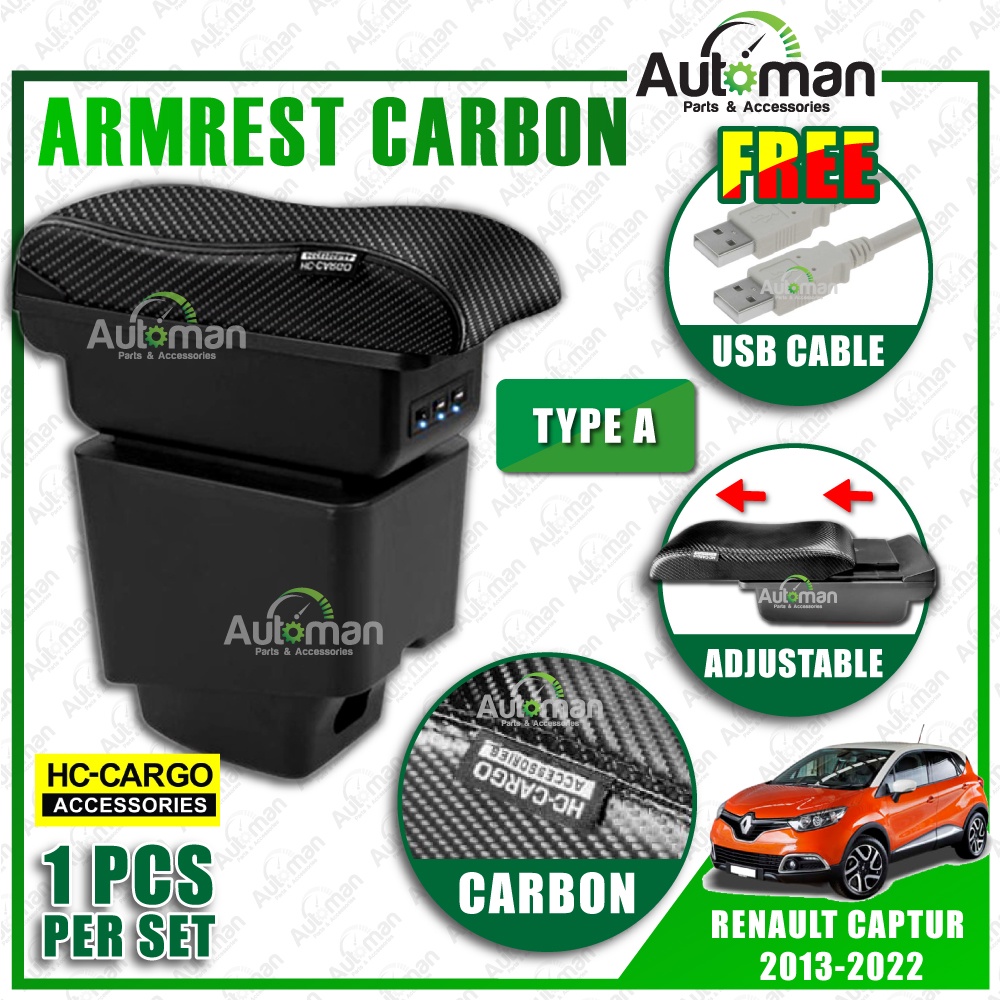 Renault Captur 2013 - 2022 HC Cargo TYPE A CARBON Premium USB LED ...