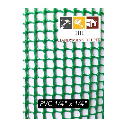 GREEN PVC NETTING PLASTIC NETTING PVC WIRE MESH NETTING 1/4'' X 1/4 ...