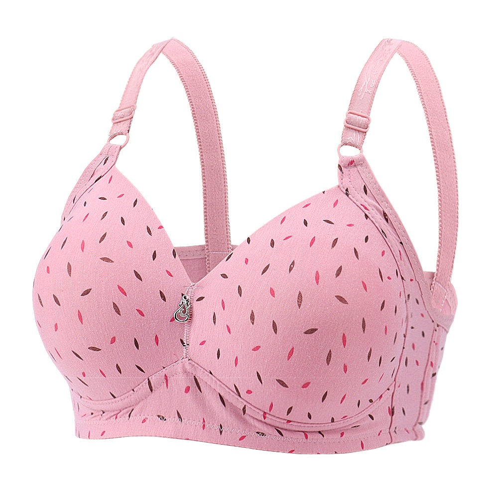 Plus size C/D/E 46-52 cup bra wireless cotton underwear full cup bra ...