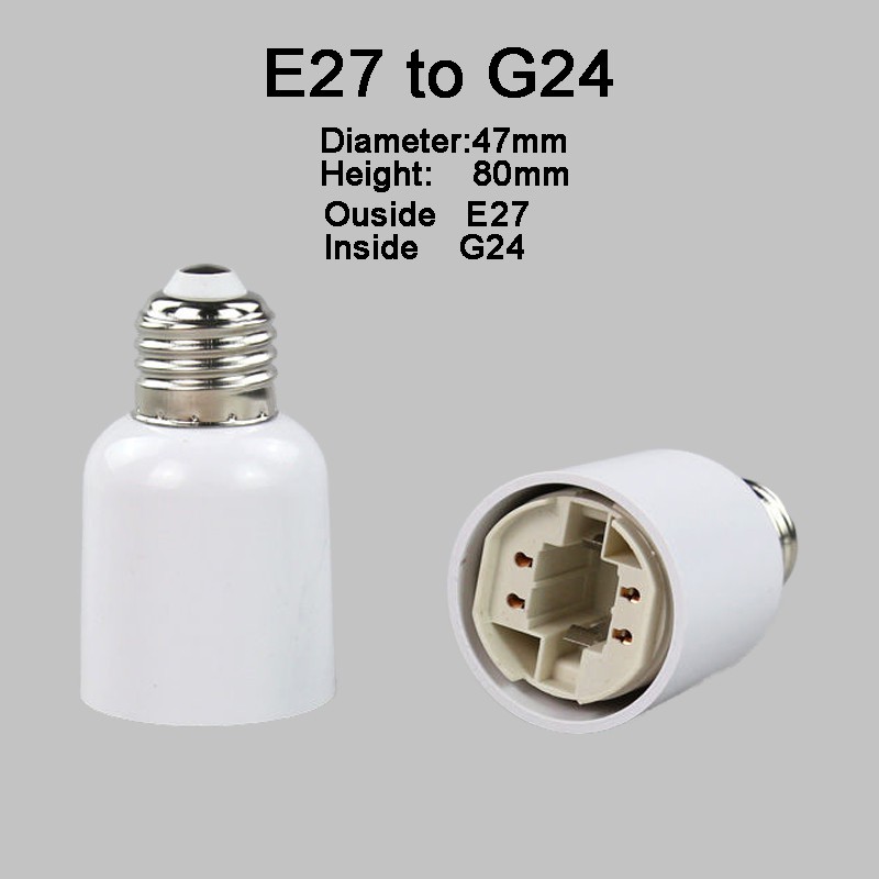 E12 E14 E17 E27 E40 B22 GU5.3 MR16 GU10 G4 G9 G24 Base Socket Conversion Adaptor For Light Lamp ...