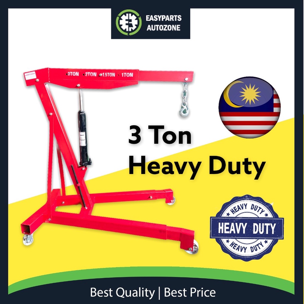 【115KG Heavy Duty】 3 Ton Engine Crane Heavy Duty Anak Gajah | Shopee ...