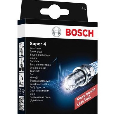 ORIGINAL BOSCH SUPER 4 SPARK PLUG FR78X PROTON,TOYOTA, NISSAN, HYUNDAI ...