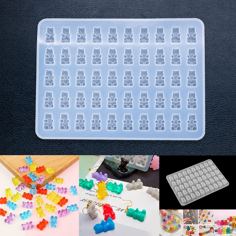 Crystal Drop Glue Whole Board Gummy Bear Silicon Mould Making Bear ...