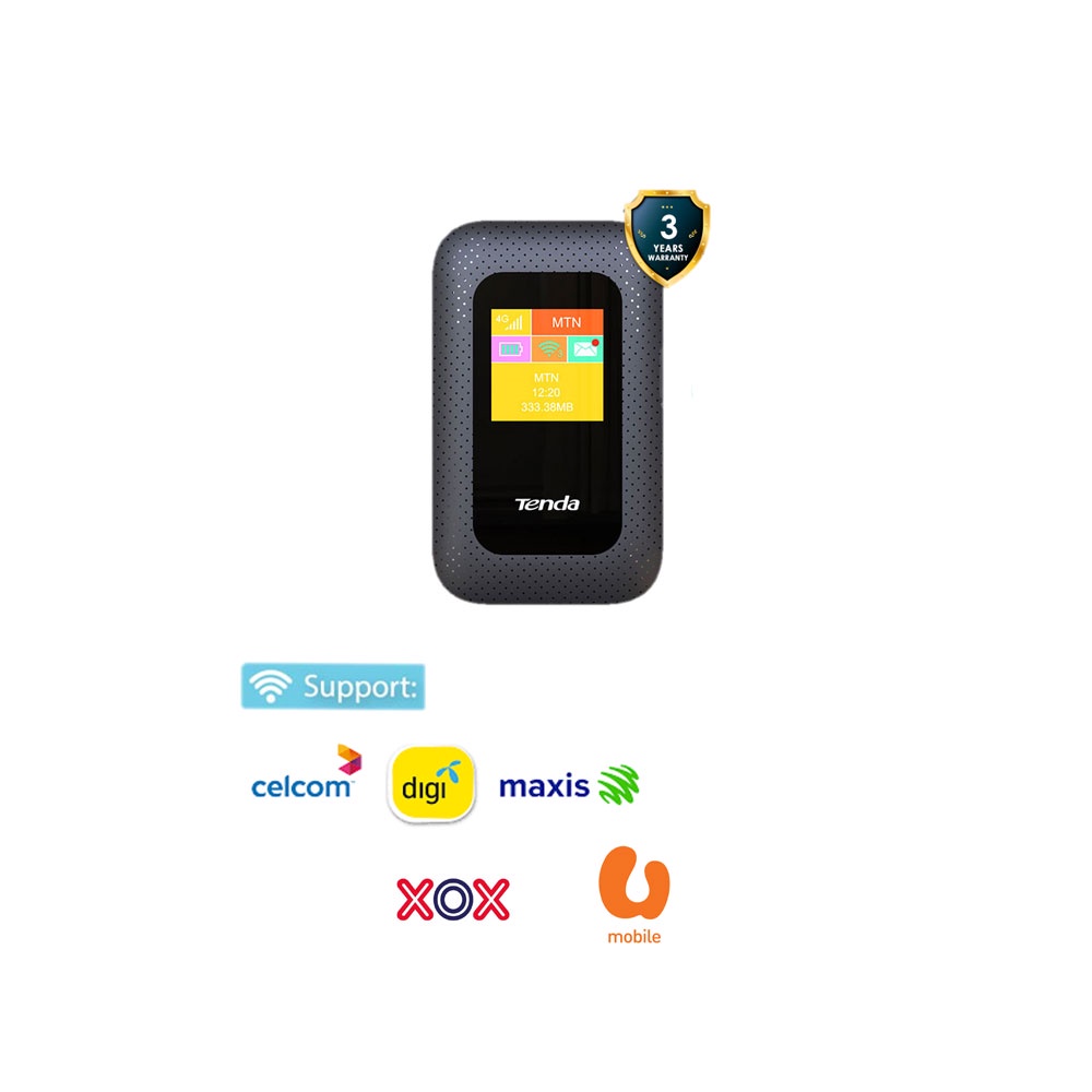 Portable Tenda 4G185 4G LTE Pocket Wireless WiFi Hotspot Sim Card Modem Router MiFi | Shopee ...