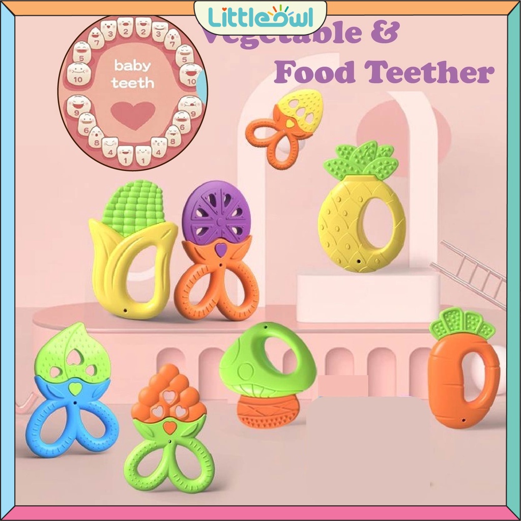 BabyVegetable & Food Teether Baby Newborn Teether Toys Mainan Gigit ...