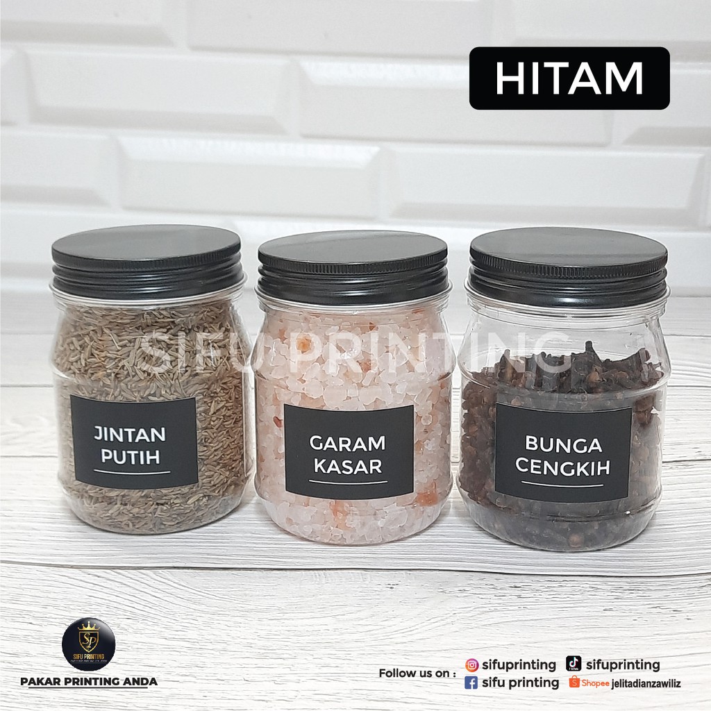 72 SENARAI LENGKAP STIKER REMPAH | STICKER DAPUR | 4.5 CM X 3 CM ...