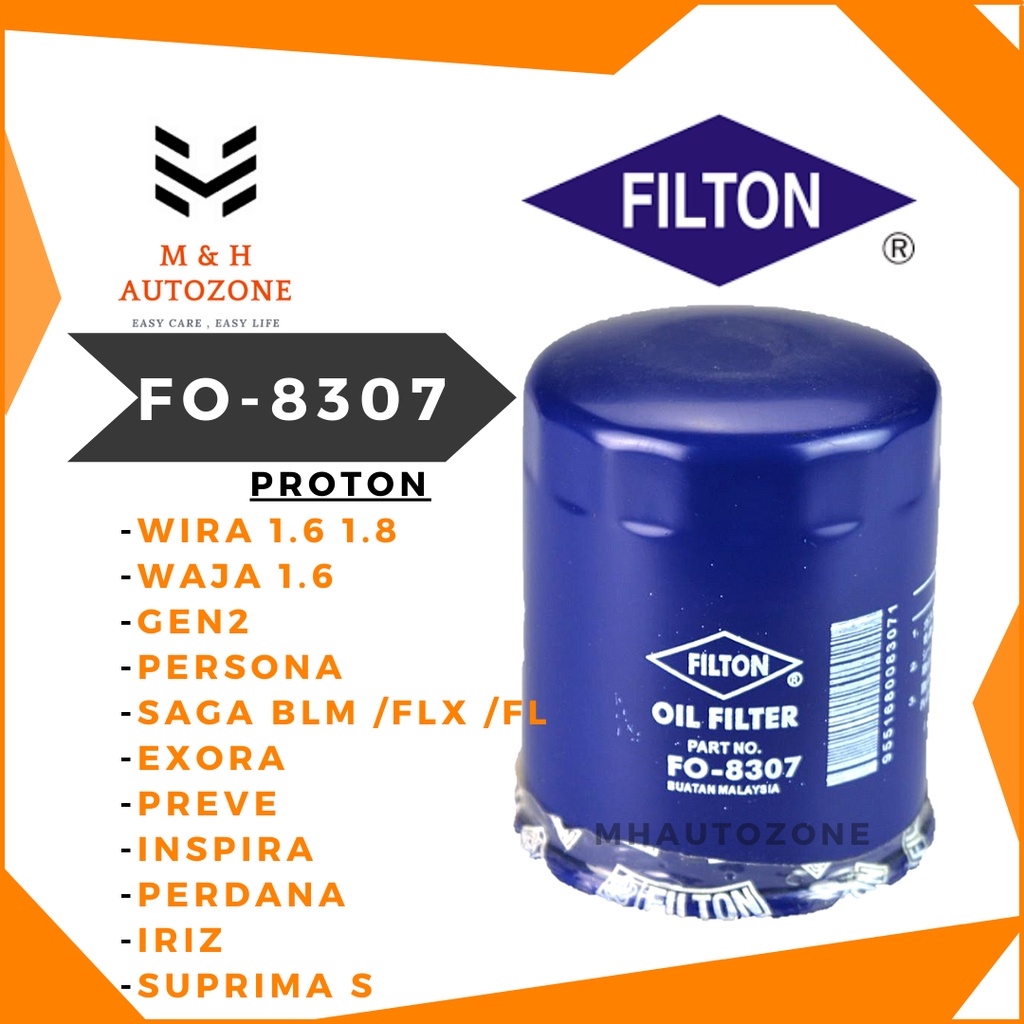 [FILTON-FO8307] PROTON WIRA, WAJA, GEN2, PERSONA, IRIZ, SUPRIMA S OIL ...