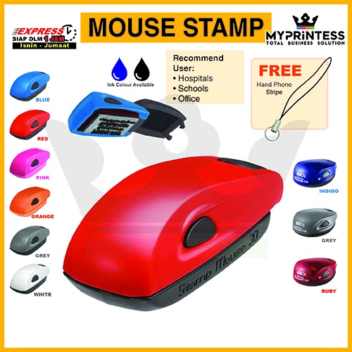 * SAME DAY SHIP OUT * ( Ready Stock ) Colop Mouse Rubber Stamp 20 | 30 | 40 Self Inking Rubber ...