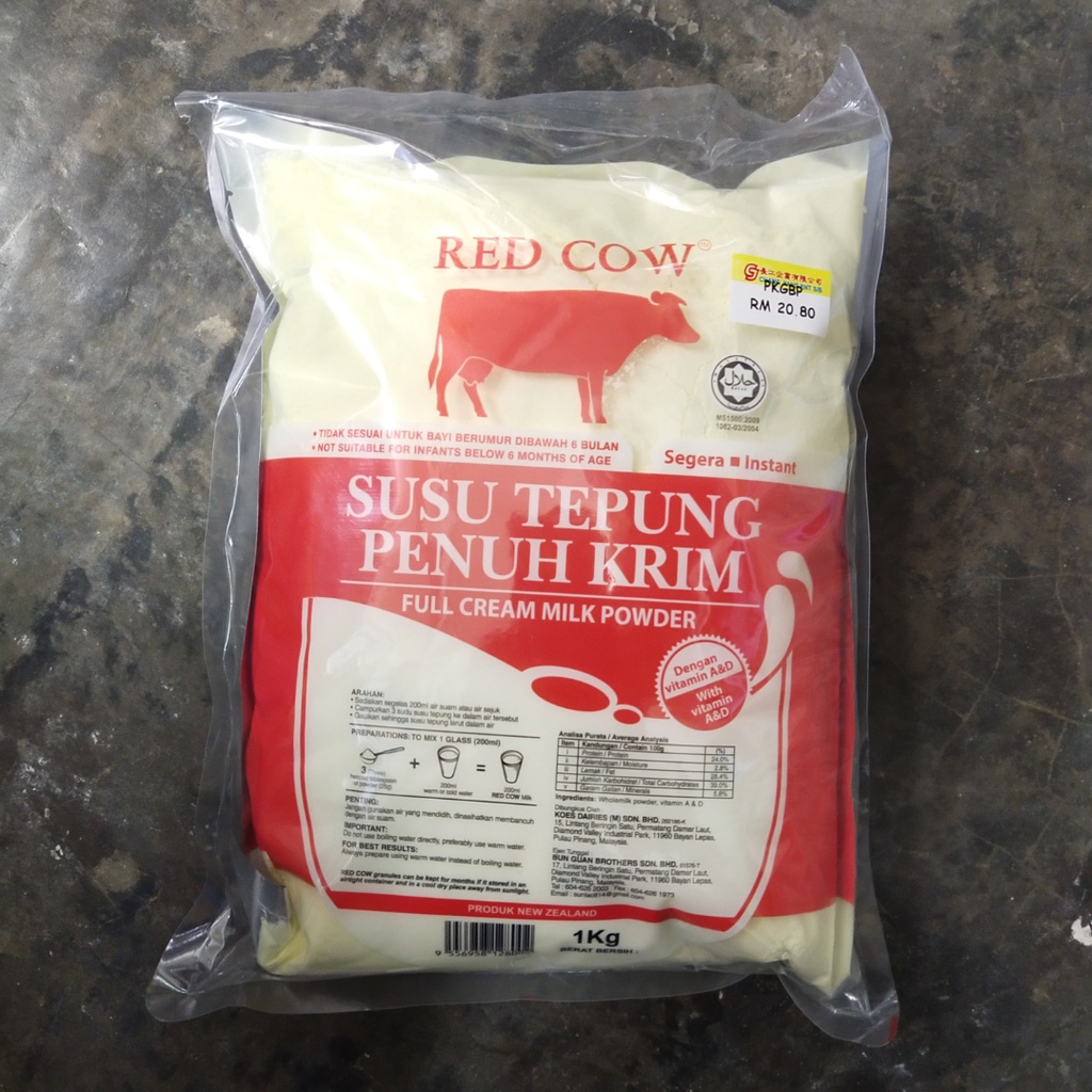 RED COW Full Cream Milk Powder 900g | Shopee Malaysia
