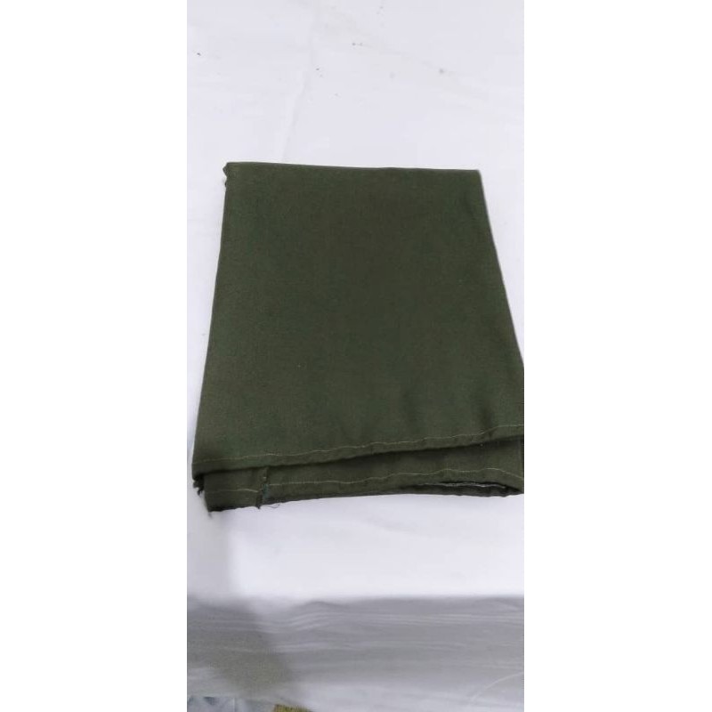Kain cotton hijau untuk buat seluar sekolah menengah(Open meter bidang ...