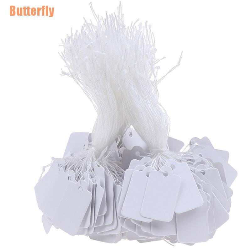 Butterfly（@） 300Pcs label tie string strung ticket jewelry merchandise ...