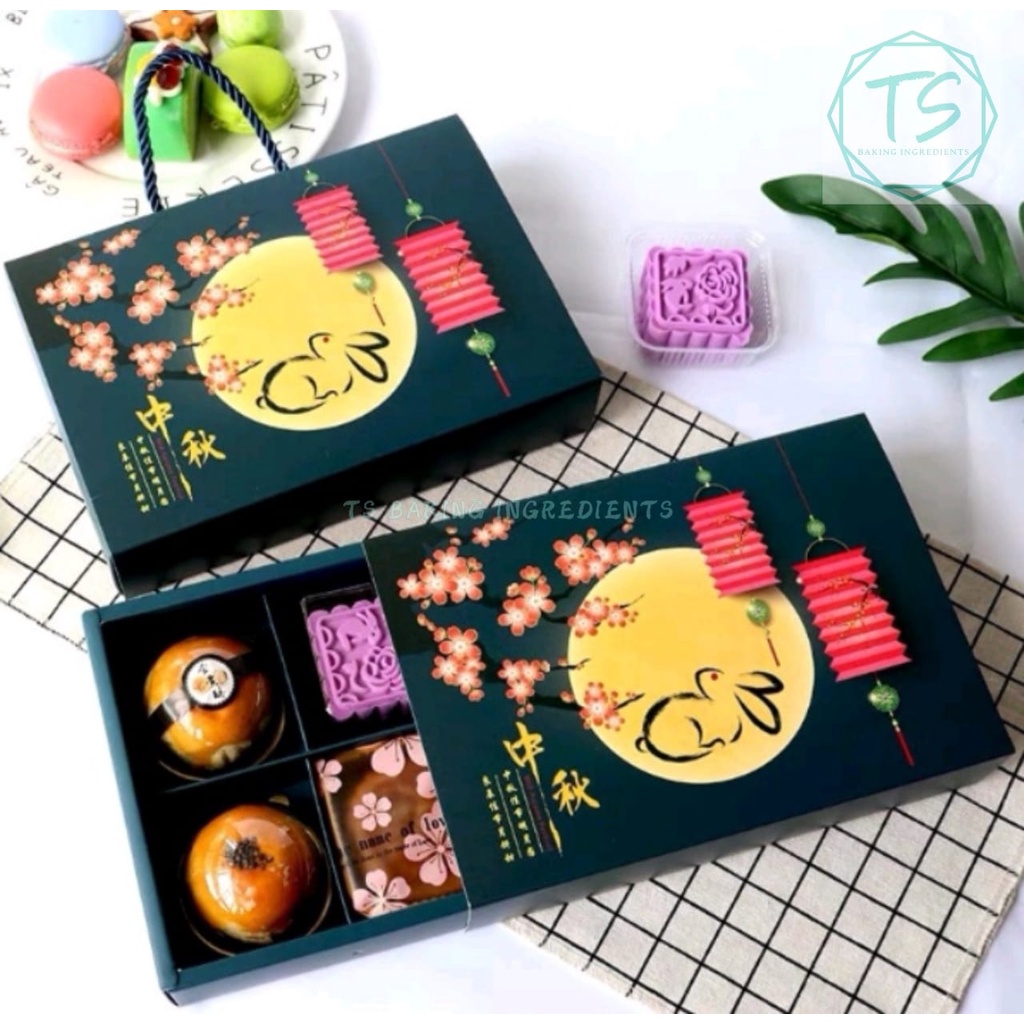 TS 6 Holes 50gm-80gm Rabbit Mooncake Packaging Box With Handle | Shopee ...