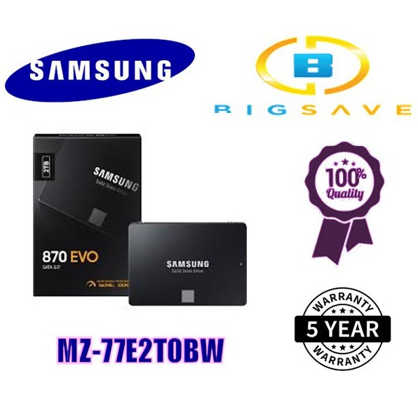 SAMSUNG 2TB 870 EVO SATA III 2.5” SSD (MZ-77E2T0BW) | Shopee Malaysia