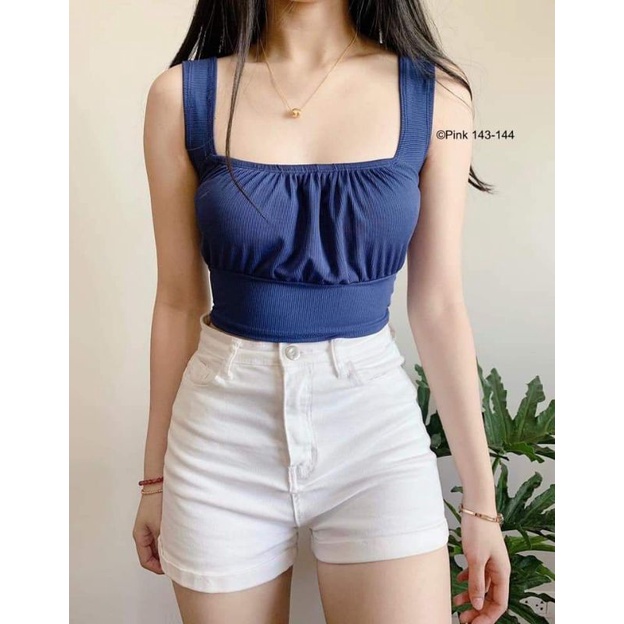 New Cami Garter Crop Top | Shopee Malaysia