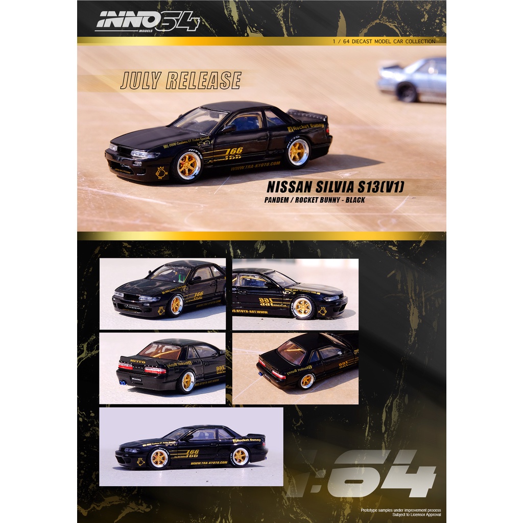 (NOT SEALED FOC PROTECTOR) INNO MODELS INNO64 1/64 NISSAN SILVIA S13 V1 PANDEM ROCKET BUNNY ...